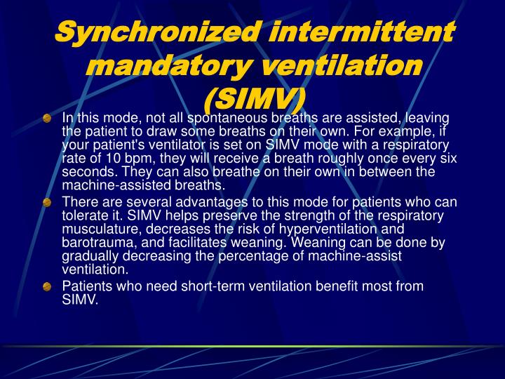 PPT - MECHANICAL VENTILATION PowerPoint Presentation - ID:1272324