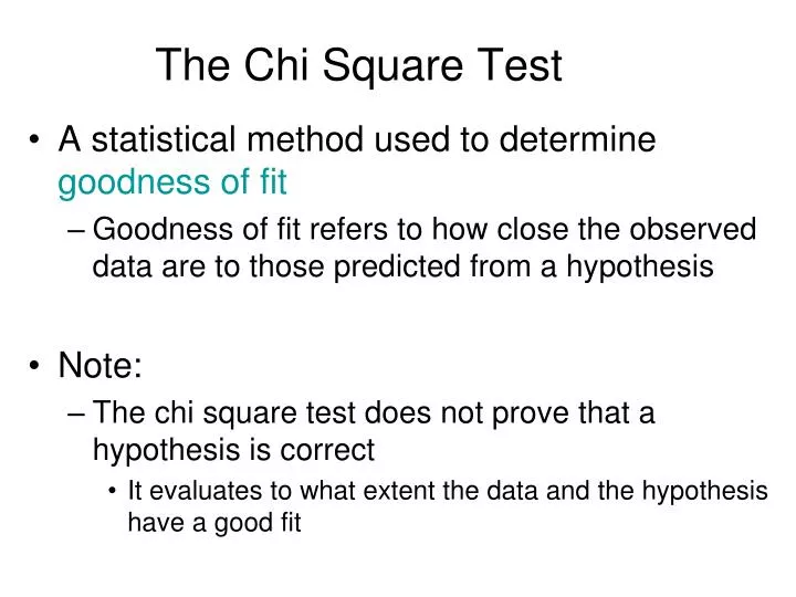PPT The Chi Square Test PowerPoint Presentation Free Download ID PPT The Chi Square Test PowerPoint Presentation Free Download ID
