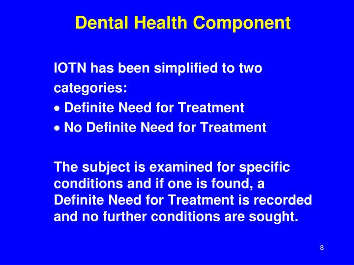 PPT - Index of Orthodontic Treatment Need modified for use in ...