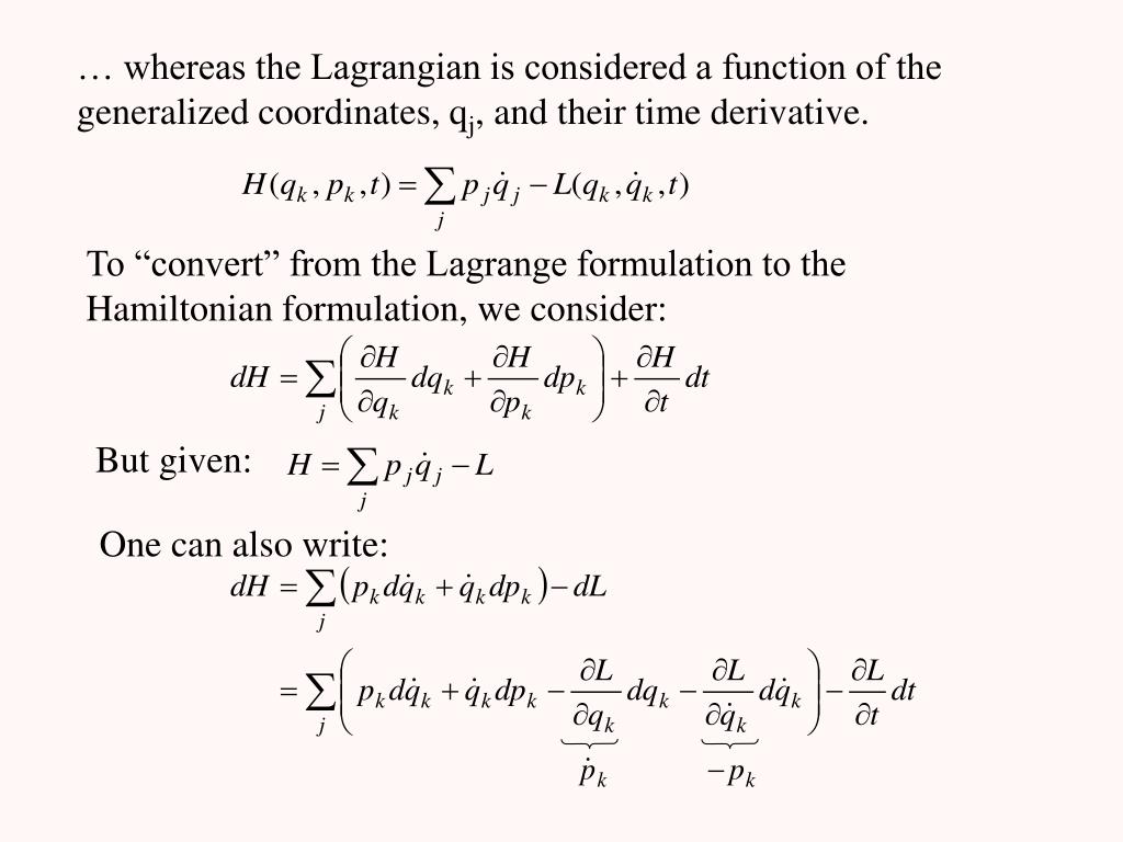 PPT - Lagrangian and Hamiltonian Dynamics PowerPoint Presentation, free ... PPT - Lagrangian and Hamiltonian Dynamics PowerPoint Presentation, free ...