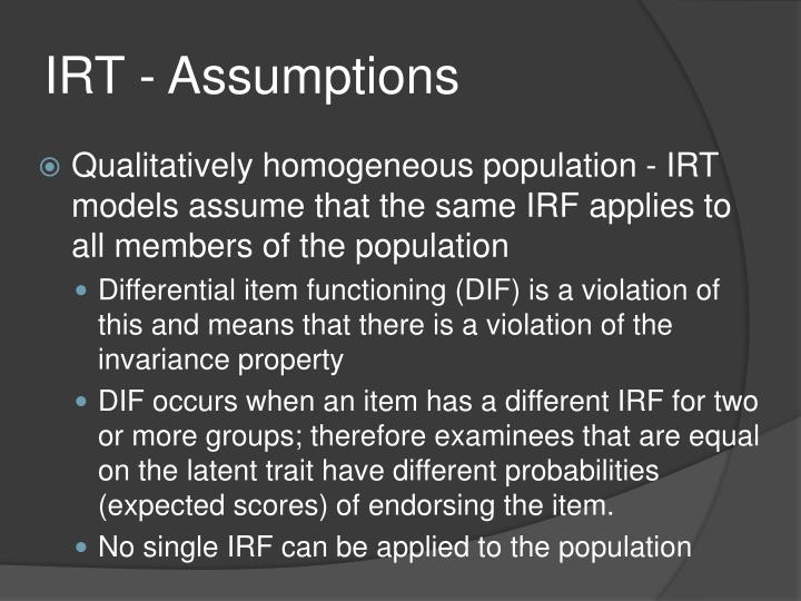 PPT - Introduction to Item Response Theory PowerPoint Presentation - ID ...