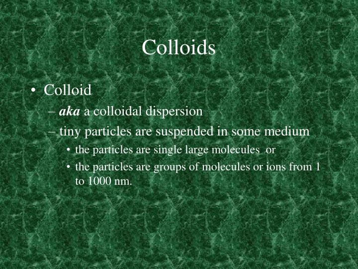 PPT - Colloids PowerPoint Presentation - ID:1273904