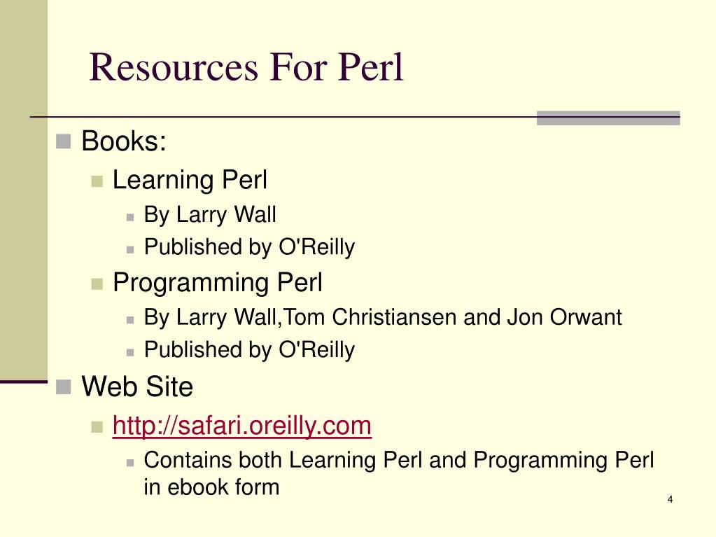 Ppt Introduction To Perl Part I Powerpoint Presentation Free