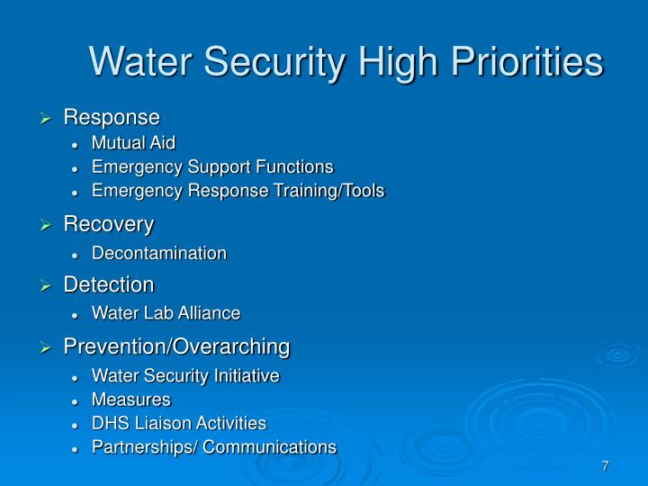 PPT - Water Security Priorities and Strategies PowerPoint Presentation ...
