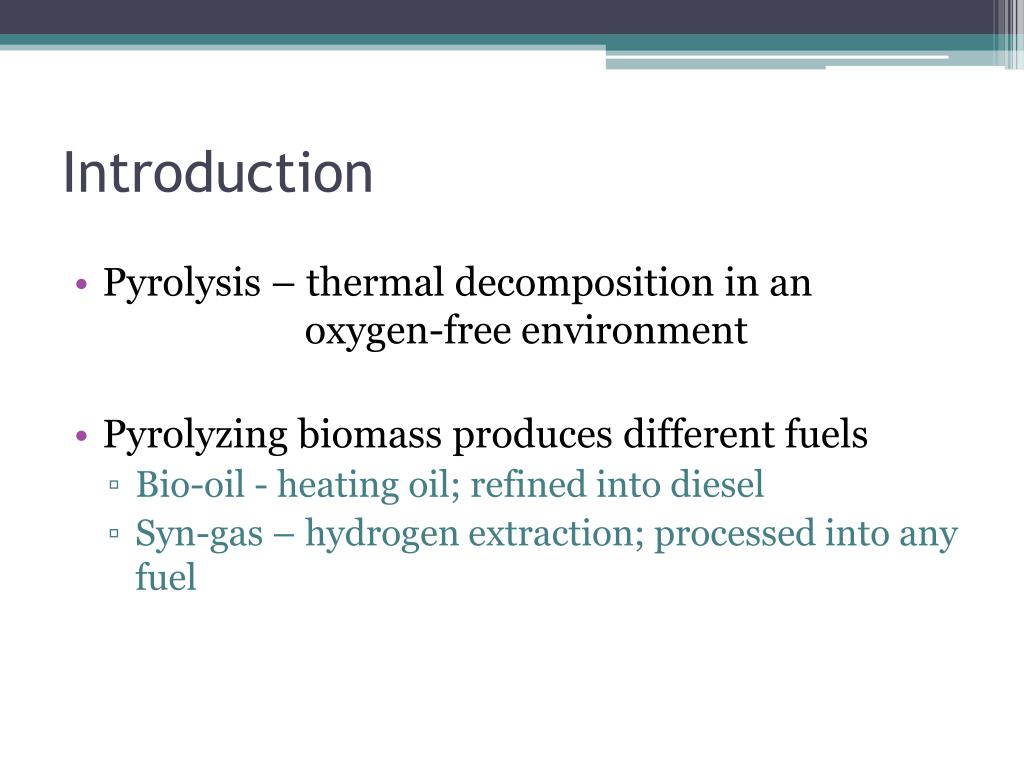 PPT - Biomass Pyrolysis Heat Transfer in an Electric Furnace Reactor ...