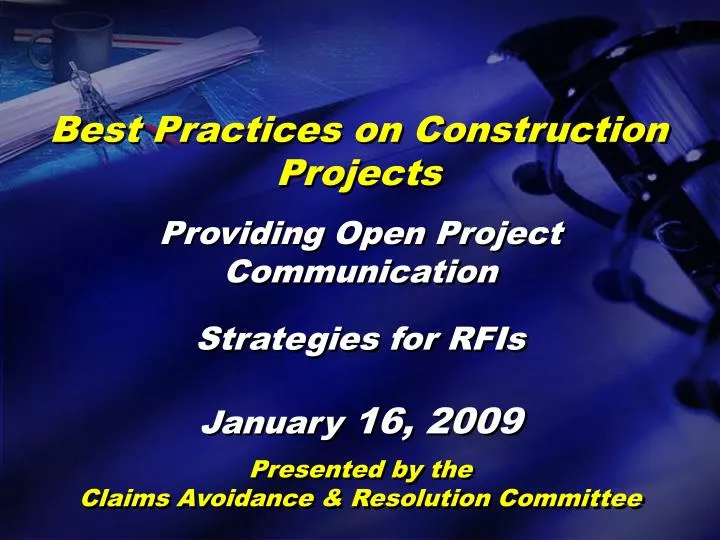 PPT - Best Practices on Construction Projects PowerPoint Presentation ...