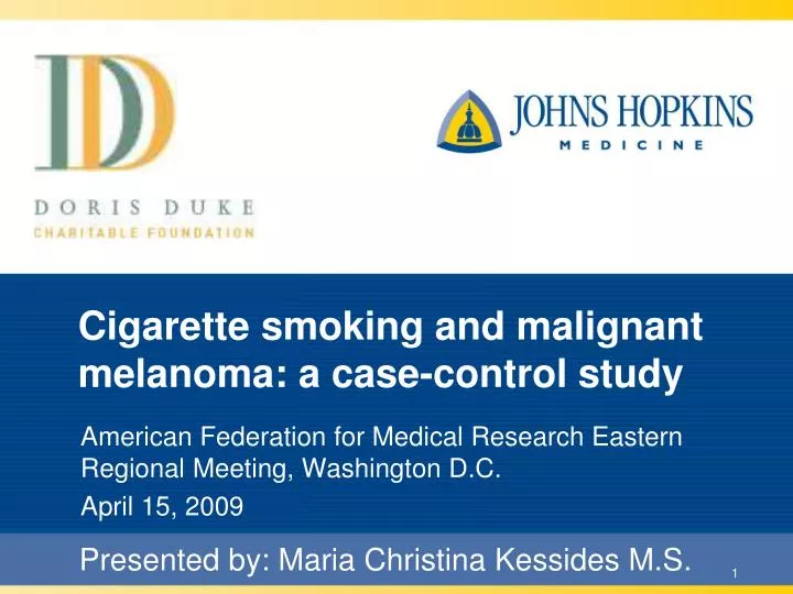 PPT - Cigarette smoking and malignant melanoma: a case-control study ...