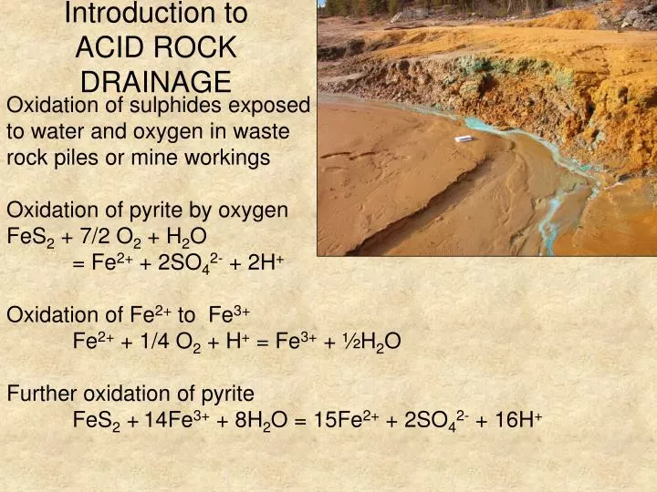 PPT - Introduction to ACID ROCK DRAINAGE PowerPoint Presentation, free ...