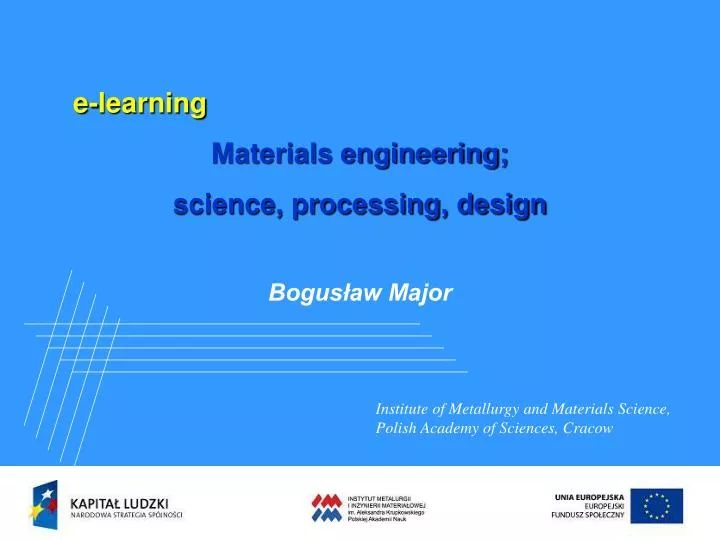 PPT - e-learning Materials engineering; science, processing, design ...