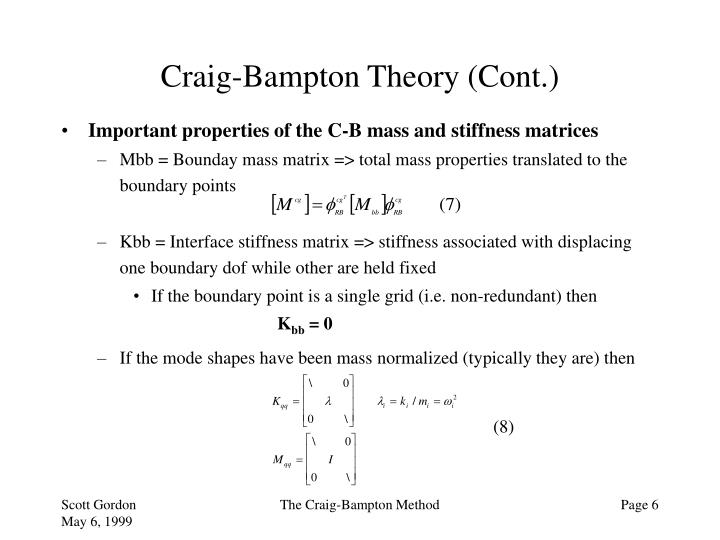 PPT - The Craig-Bampton Method PowerPoint Presentation - ID:1278577