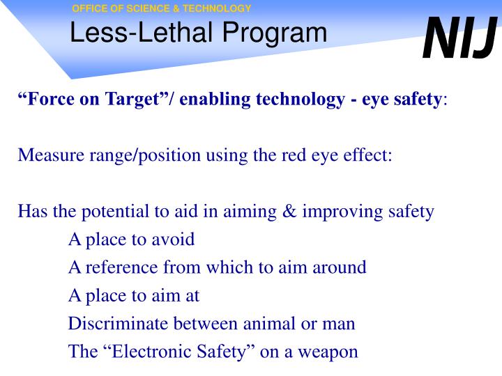PPT - Less-Lethal Program PowerPoint Presentation - ID:1279742