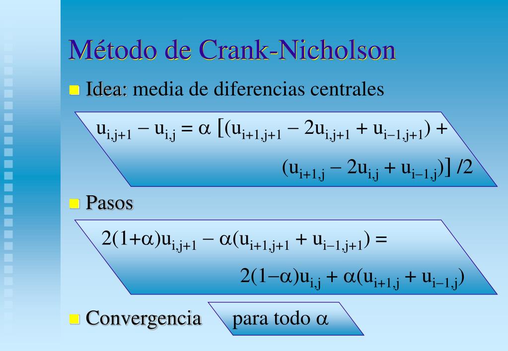 PPT - Métodos de Diferencias Finitas para Ecuaciones en Derivadas ...
