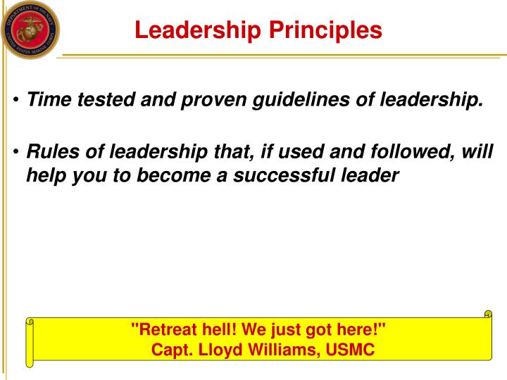 PPT - Fundamentals of Marine Corps Leadership PowerPoint Presentation ...