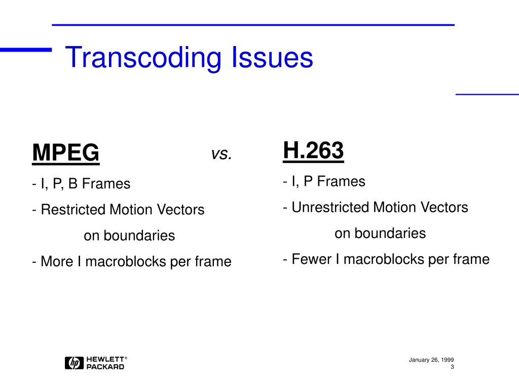 Ppt Development Of A Transcoding Algorithm From Mpeg To H263 Powerpoint Presentation Id1280595
