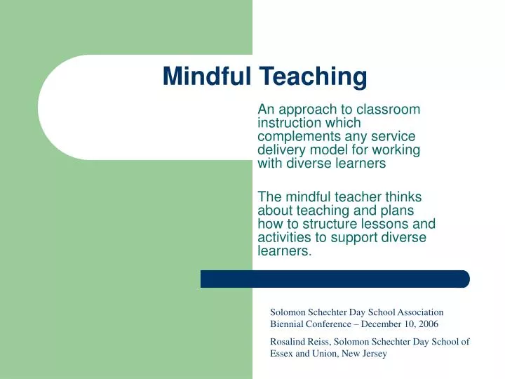 PPT - Mindful Teaching PowerPoint Presentation, free download - ID:1281076
