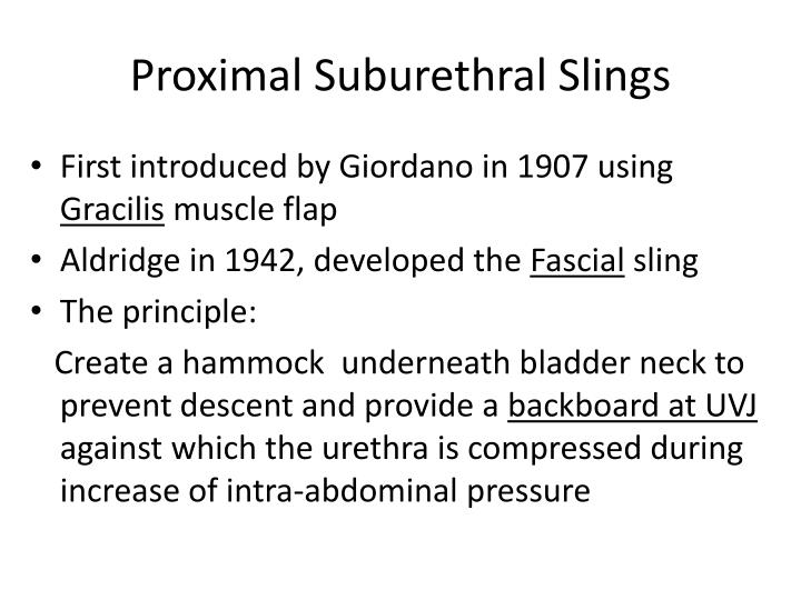 PPT - Intrinsic Sphincter Deficiency & Slings PowerPoint Presentation ...