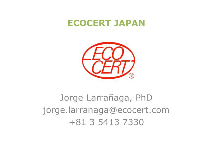 PPT - Ecocert Natural & Organic cosmetics certification PowerPoint ...