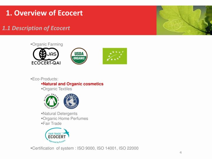 PPT - Ecocert Natural & Organic cosmetics certification PowerPoint ...
