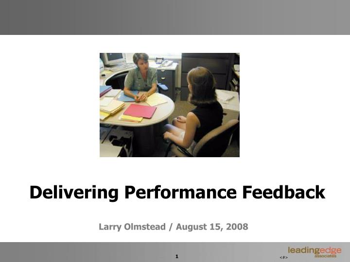 PPT - Delivering Performance Feedback PowerPoint Presentation, free ...