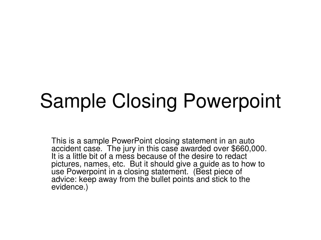 PPT Sample Closing Powerpoint PowerPoint Presentation Free Download