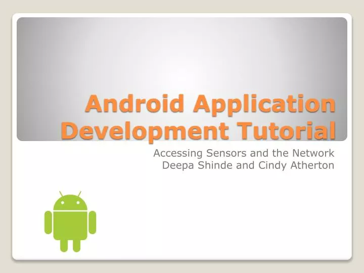 PPT - Android Application Development Tutorial PowerPoint Presentation - ID:1286526