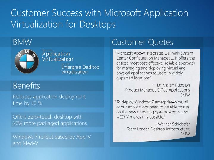 PPT - Optimizing Your Windows 7 Desktop Strategy with Microsoft Desktop Virtualization ...