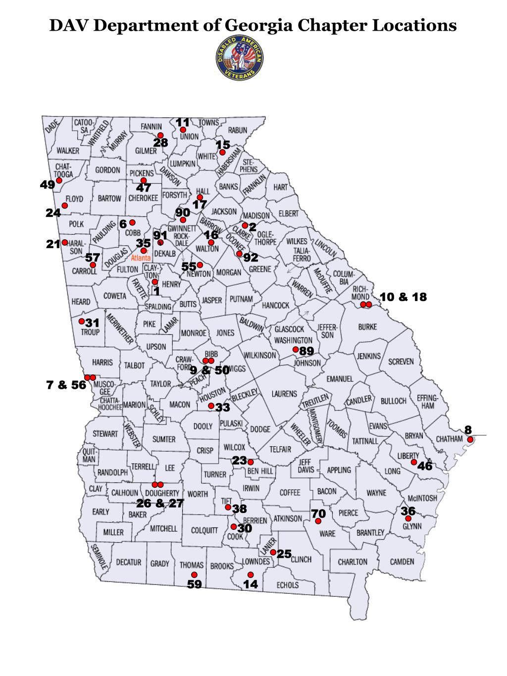 PPT - DAV Department of Georgia Chapter Locations PowerPoint ...