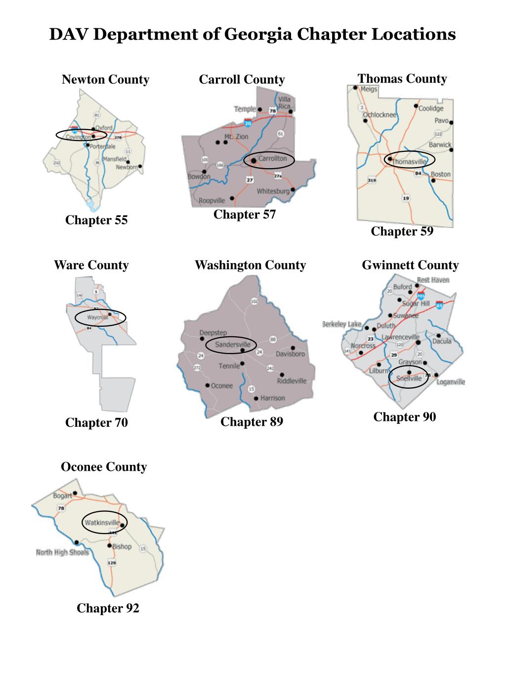 PPT - DAV Department of Georgia Chapter Locations PowerPoint ...