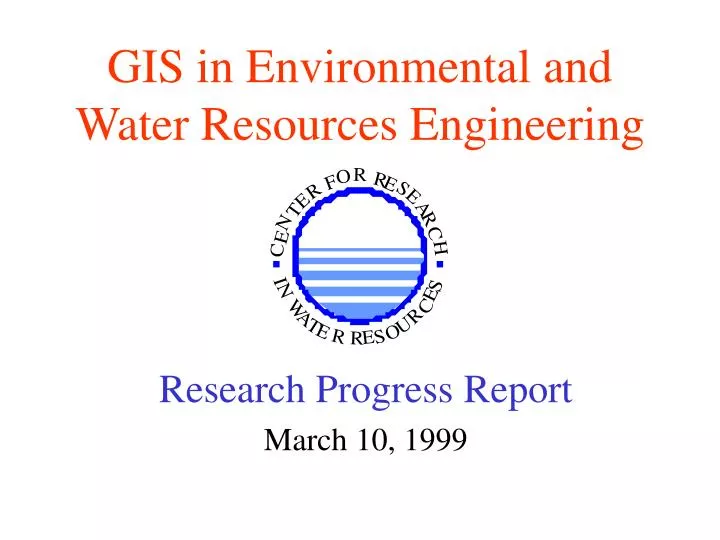 PPT - GIS in Environmental and Water Resources Engineering PowerPoint ...
