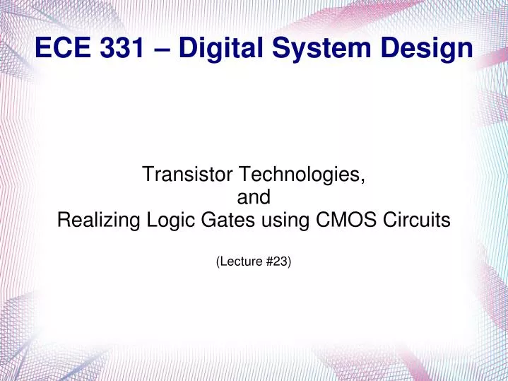 PPT - ECE 331 – Digital System Design PowerPoint Presentation, free ...
