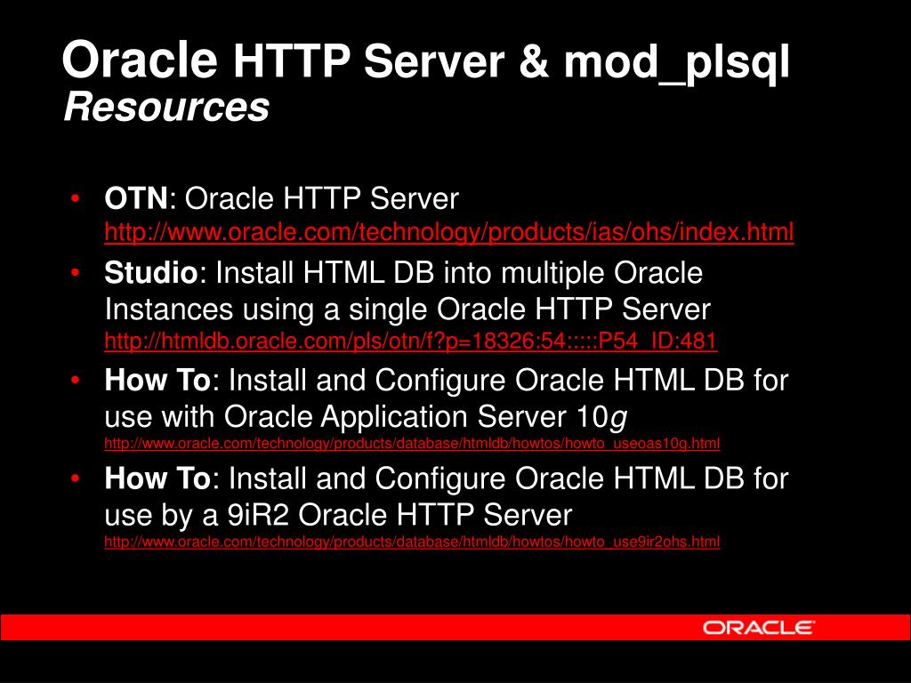 Ppt Integrating Oracle Html Db With Oracle Application Server 10g Powerpoint Presentation Id 8998