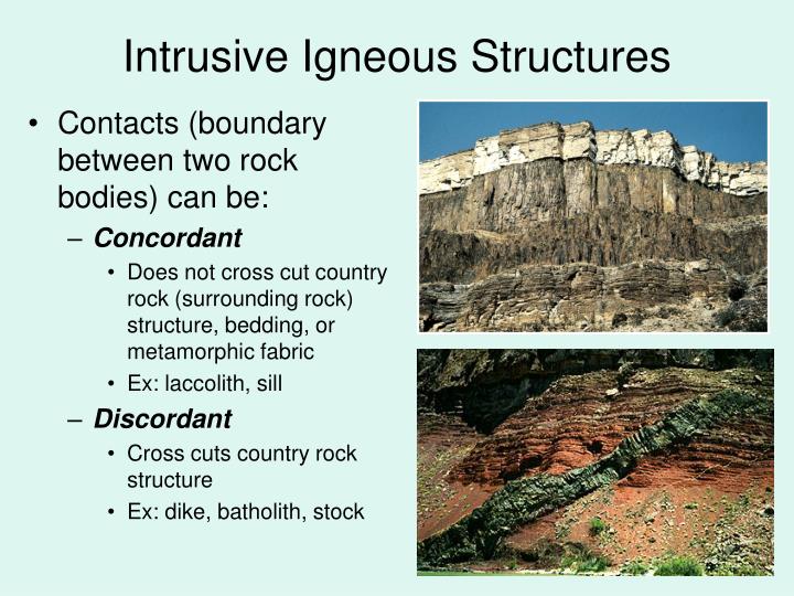 PPT - Intrusive and Extrusive Igneous Rock Structures PowerPoint ...