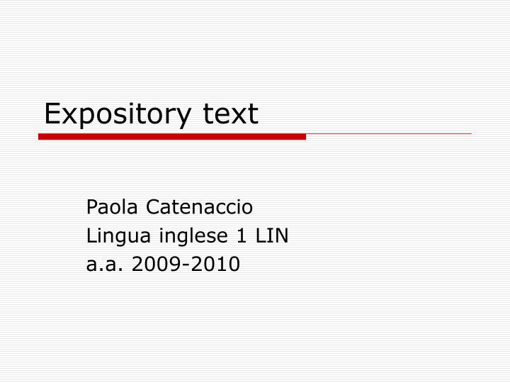 PPT - Expository text PowerPoint Presentation, free download - ID:1288513