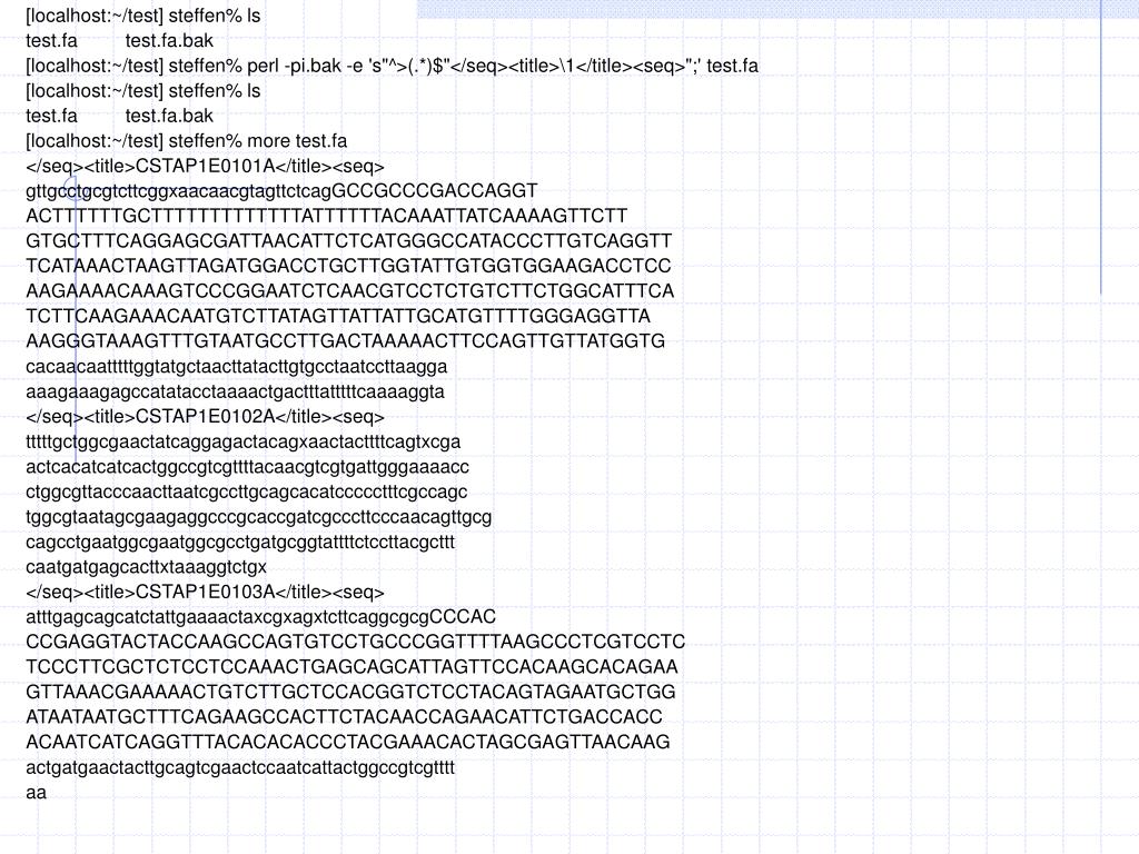 Ppt Unix For Bioinformaticists Unix Tools Emacs And Perl Powerpoint Presentation Id1289965