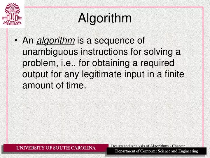 PPT - Algorithm PowerPoint Presentation, free download - ID:1290103