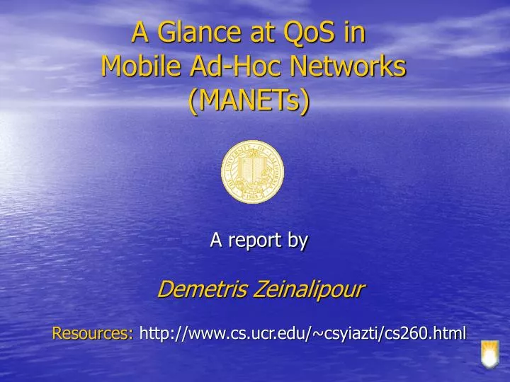 Ppt A Glance At Qos In Mobile Ad Hoc Networks Manets Powerpoint Presentation Id 1291305