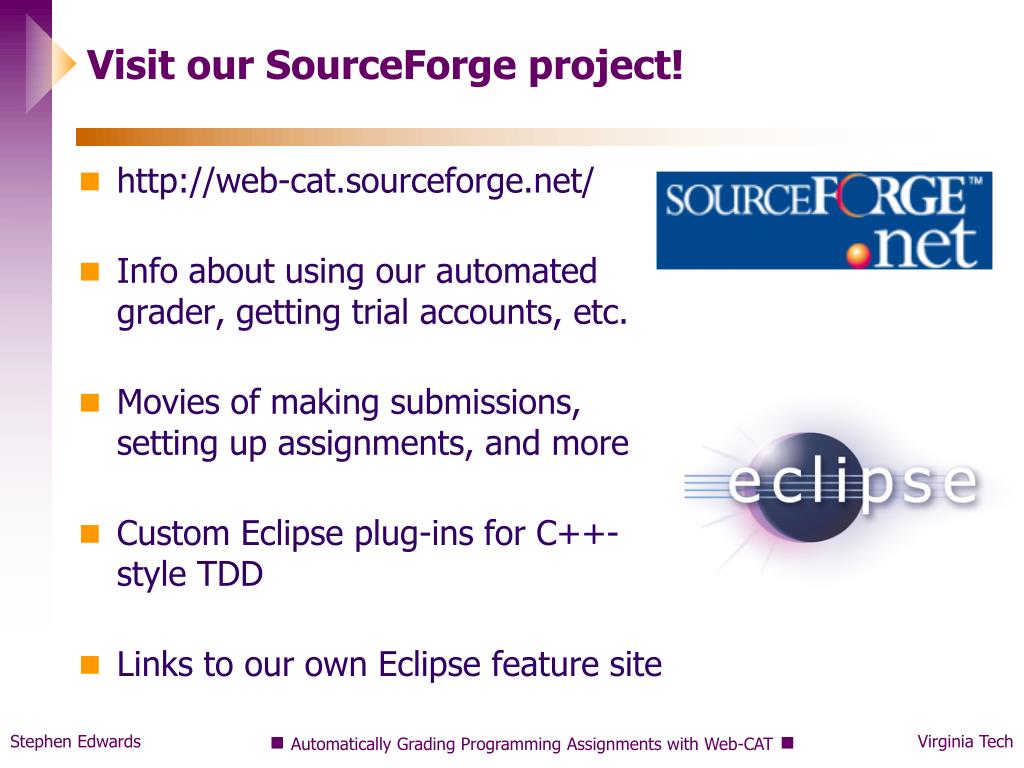 Ppt Automatically Grading Programming Assignments With Web Cat Powerpoint Presentation Id
