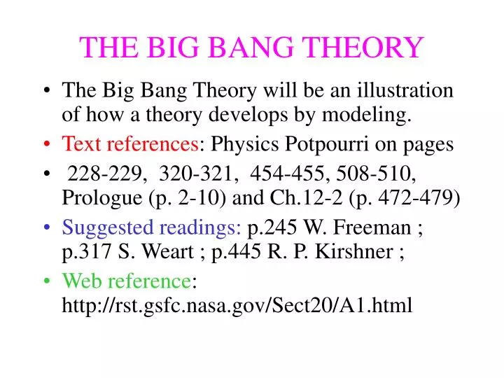PPT - THE BIG BANG THEORY PowerPoint Presentation, free download - ID ...