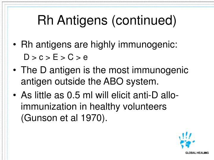 PPT - The Rh Blood Group PowerPoint Presentation - ID:1292797