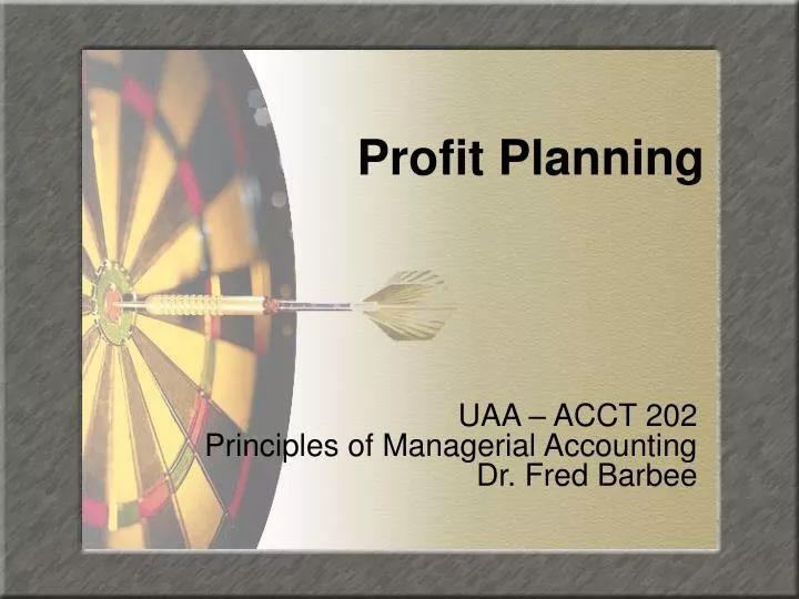 PPT - Profit Planning PowerPoint Presentation, free download - ID:1293209