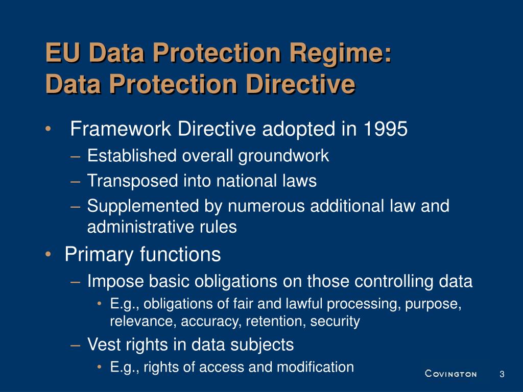 PPT - The Looming Privacy Rights Debacle How EU Data Protection Law ...