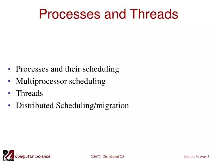 PPT - Processes and Threads PowerPoint Presentation, free download - ID ...