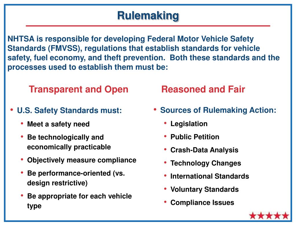 PPT - National Highway Traffic Safety Administration (NHTSA) A ... PPT - National Highway Traffic Safety Administration (NHTSA) A ...
