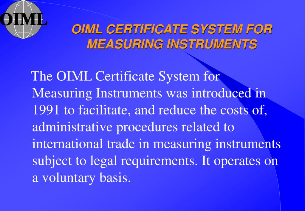 PPT - Organización Internacional de Metrología Legal PowerPoint ...