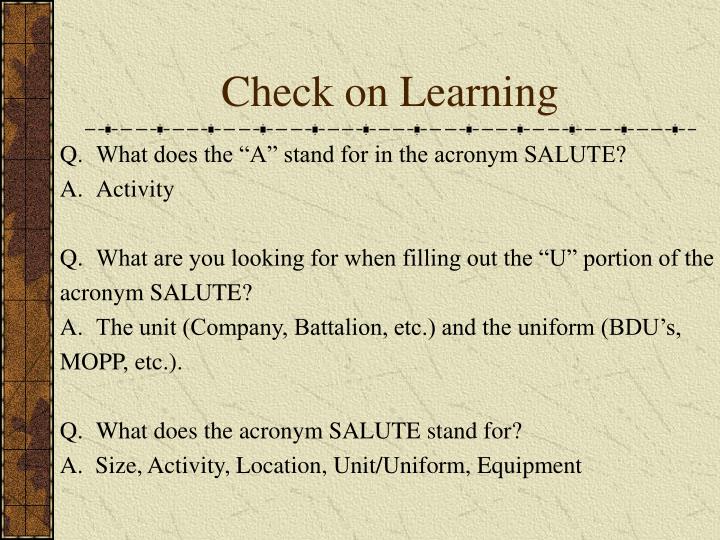 PPT - SALUTE Report PowerPoint Presentation - ID:1295889