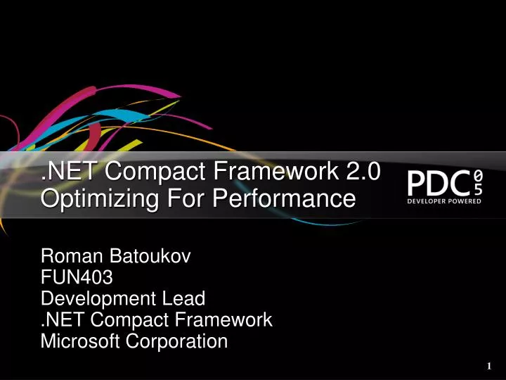 Ppt Net Compact Framework 20 Optimizing For Performance Powerpoint 6918