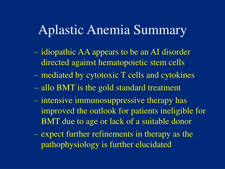 PPT - Aplastic Anemia PowerPoint Presentation - ID:1296182