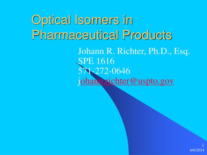 PPT - Optical Isomers in Pharmaceutical Products PowerPoint ...