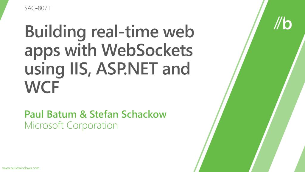 Ppt Building Real Time Web Apps With Websockets Using Iis Aspnet And Wcf Powerpoint