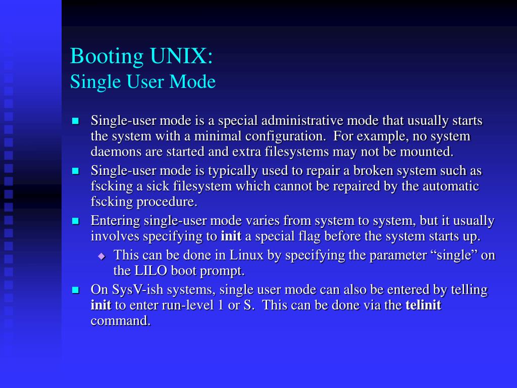Ppt Booting And Shutting Down The Unix Operating System Powerpoint Presentation Id1297914